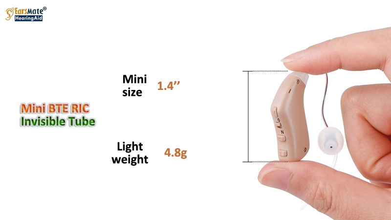 Mini BTE Discreet Receiver In The Ear Canal Rechargeable Hearing Aids ...