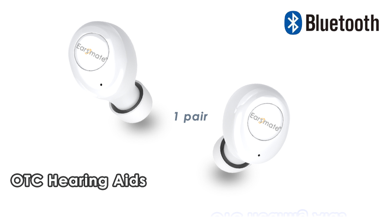 Mini Bluetooth Rechargeable Hearing Aids OTC For Both Ears Adjustable ...